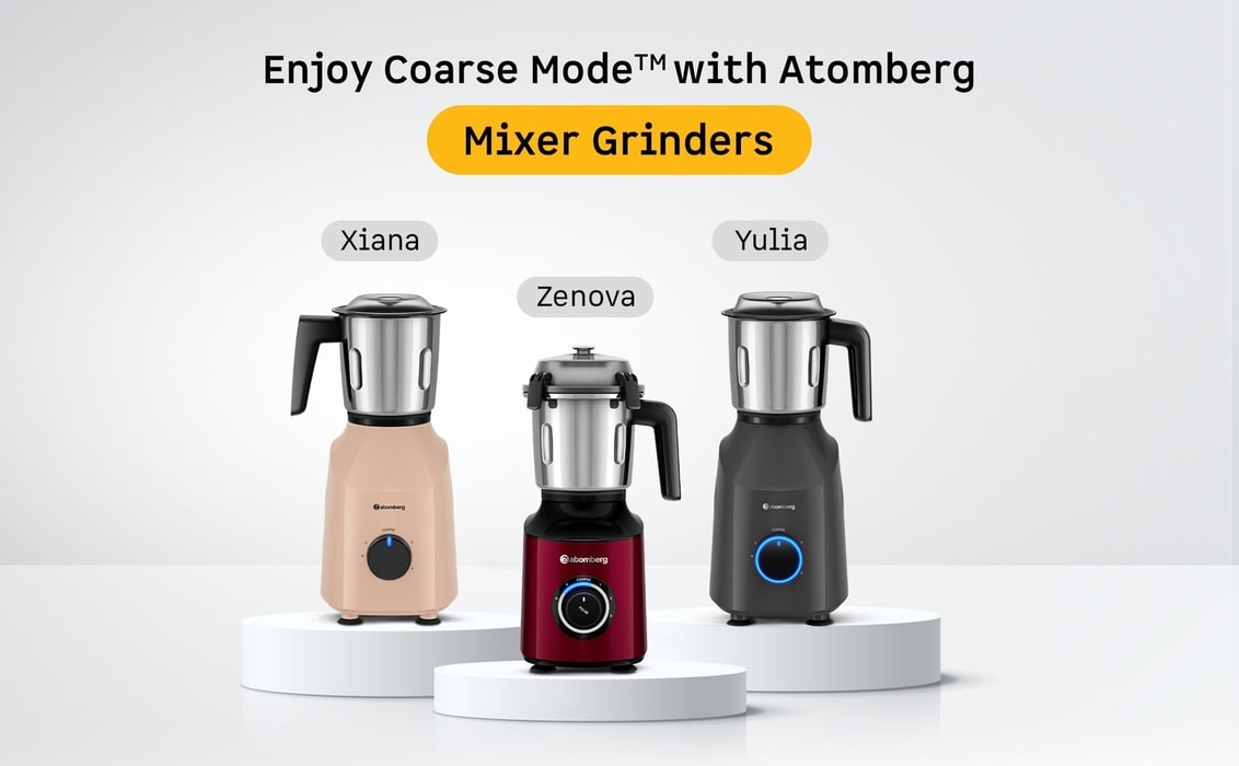 Atomberg Zenova Mixer Grinder with Unique Coarse Mode | Advanced Safety ...