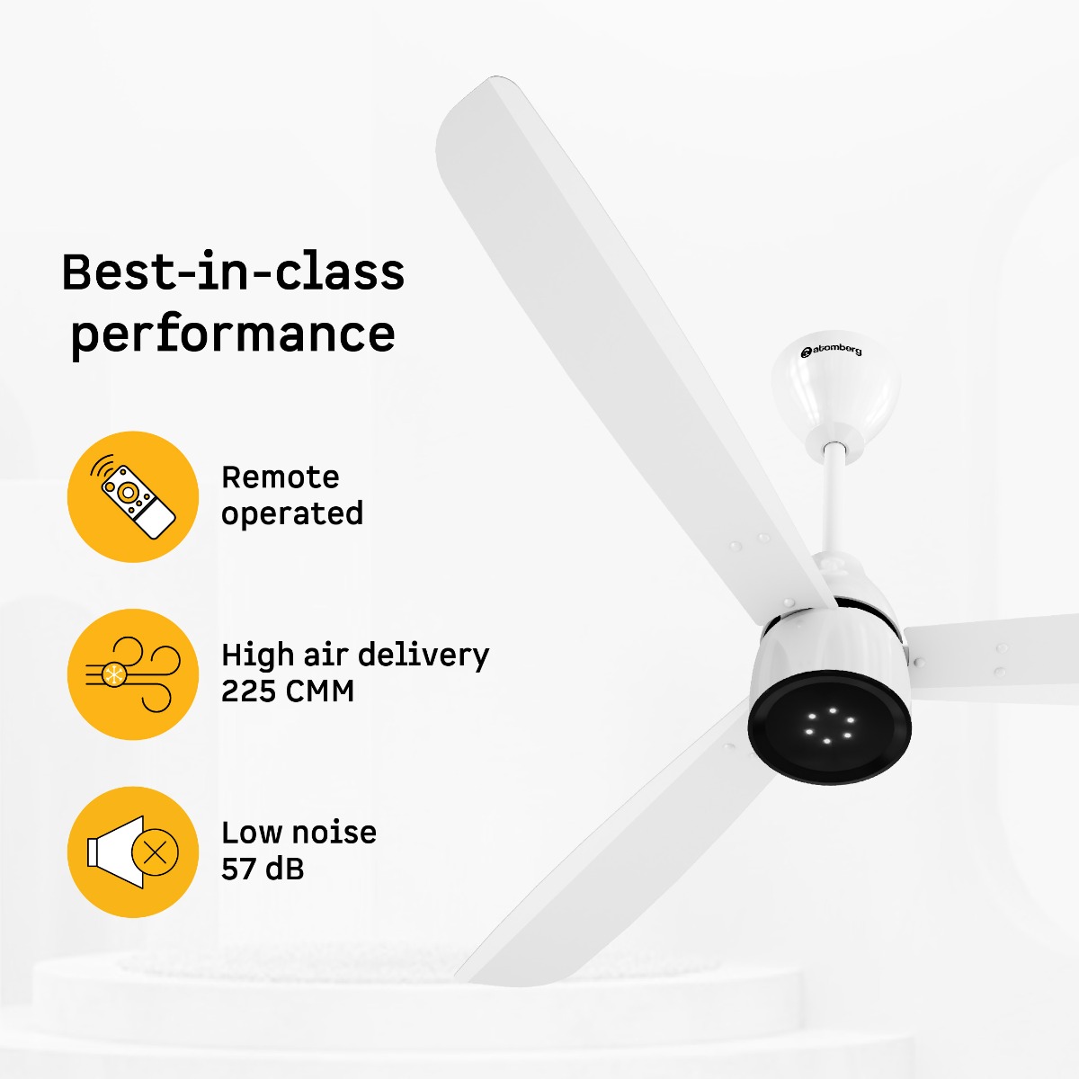 Atomberg Renesa Enzel 1200mm BLDC Motor 5 Star Rated Sleek Ceiling Fans