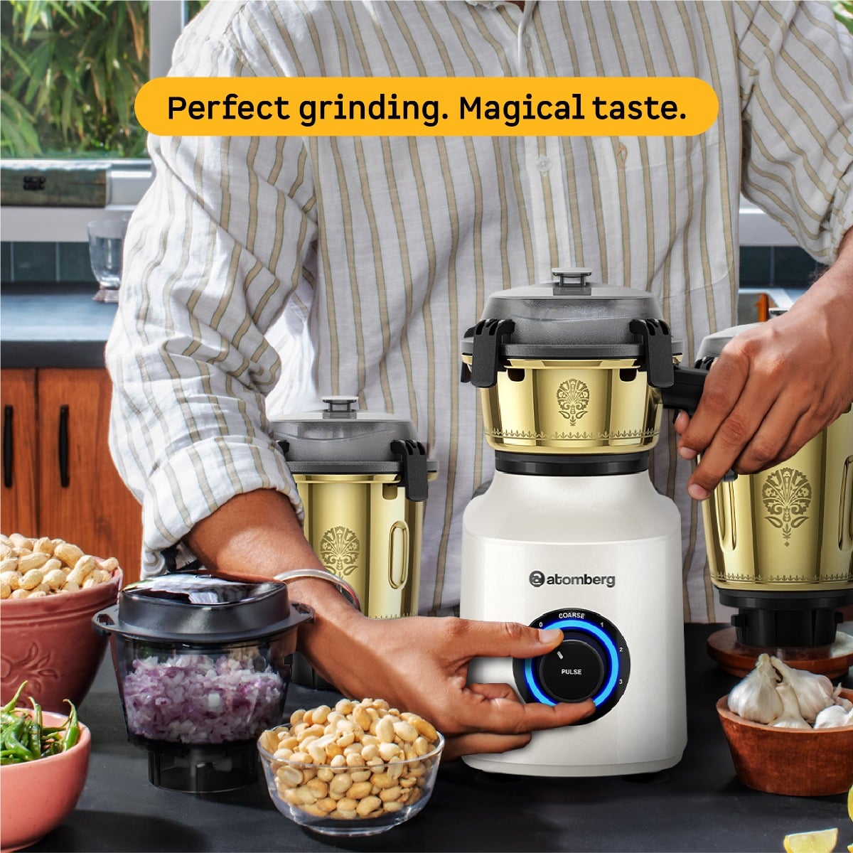 Atomberg Zenova Mixer Grinder with Unique Coarse Mode | Advanced Safety ...