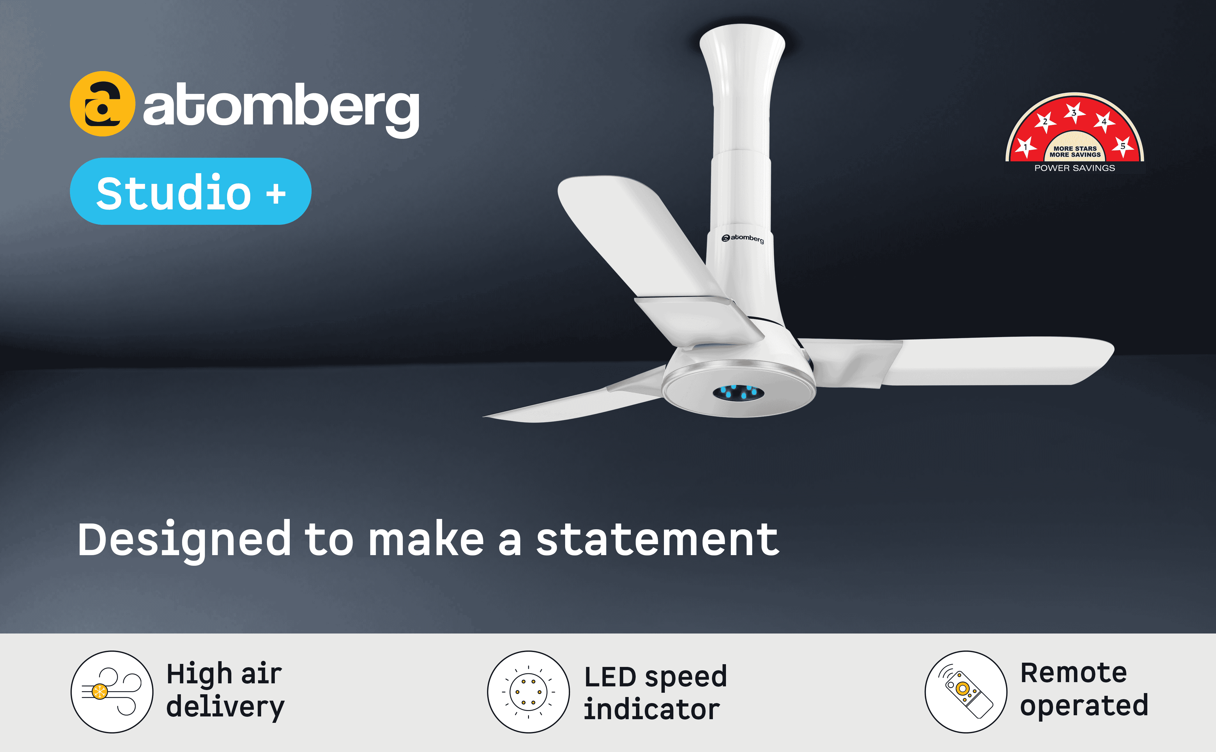 Buy Atomberg Studio Plus Fan Online With A Fixed Warranty