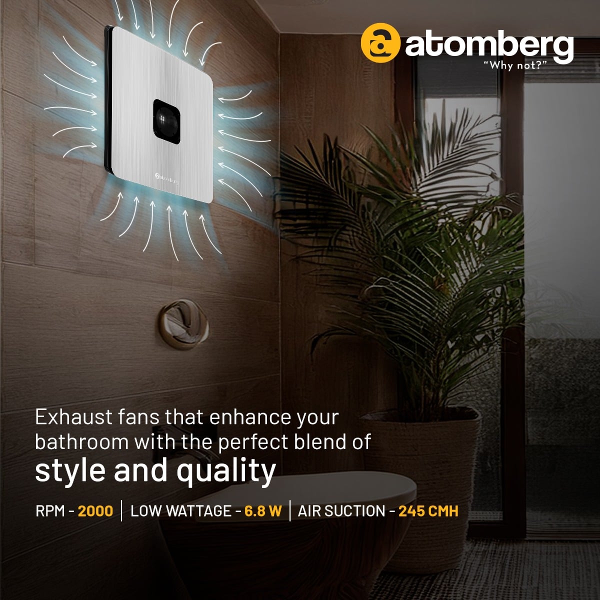 Atomberg Studio+ BLDC Motor with Remote 3 Blade Ceiling Fan - Atomberg